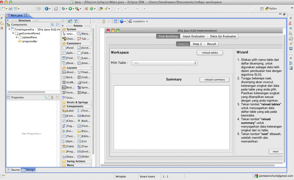 Java Window Builder Pro for Eclipse | Hendrawan Kuncoro